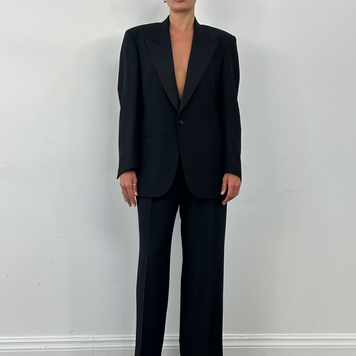 Italian Vintage Tuxedo Pure Wool Single Button Suit - 40R/W32 | SYLK