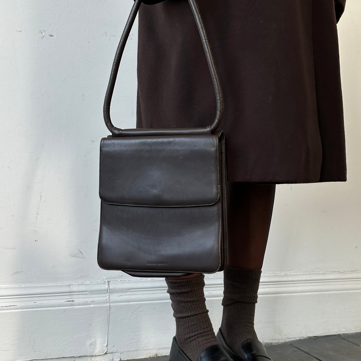 Giorgio Armani Le Collezioni Leather Shoulder Bag