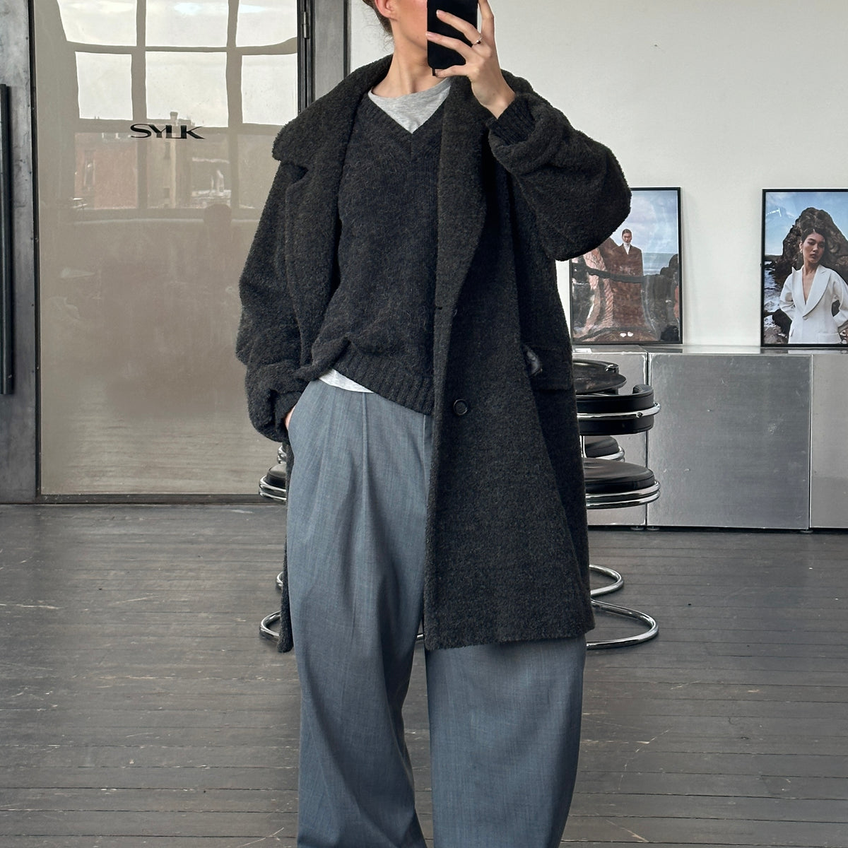 Max Mara 1990s Alpaca Wool Double Breasted Coat - XL | SYLK