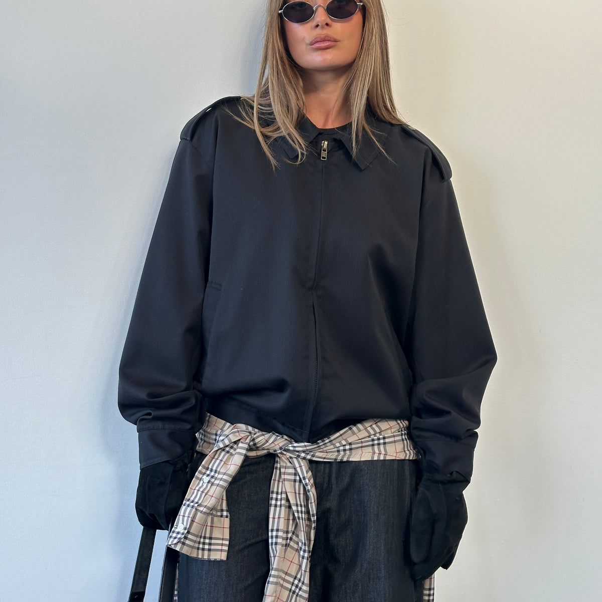 Italian Vintage 2000s Pure Wool Bomber Jacket - XL/XXL | SYLK