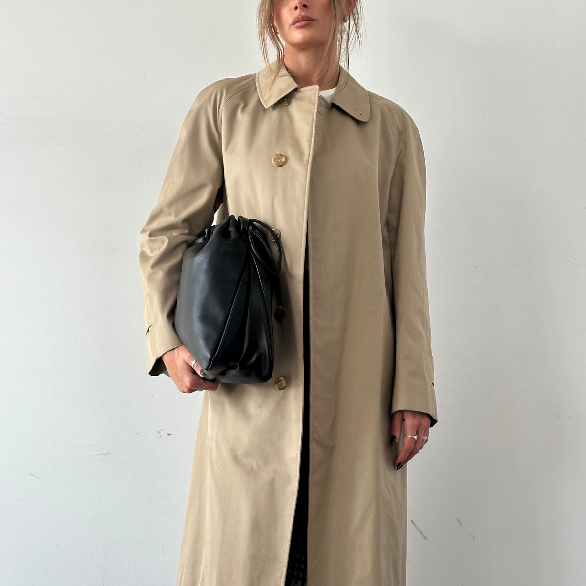 Aquascutum Cotton Concealed Placket Trench Coat - XL | SYLK
